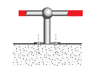 90 TOP MOUNT LADDER STANCHION – Magnus Group